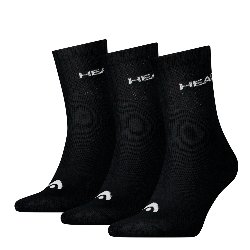 גרביים שחורות - HEAD SHORT CREW 3P UNISEX - HEAD